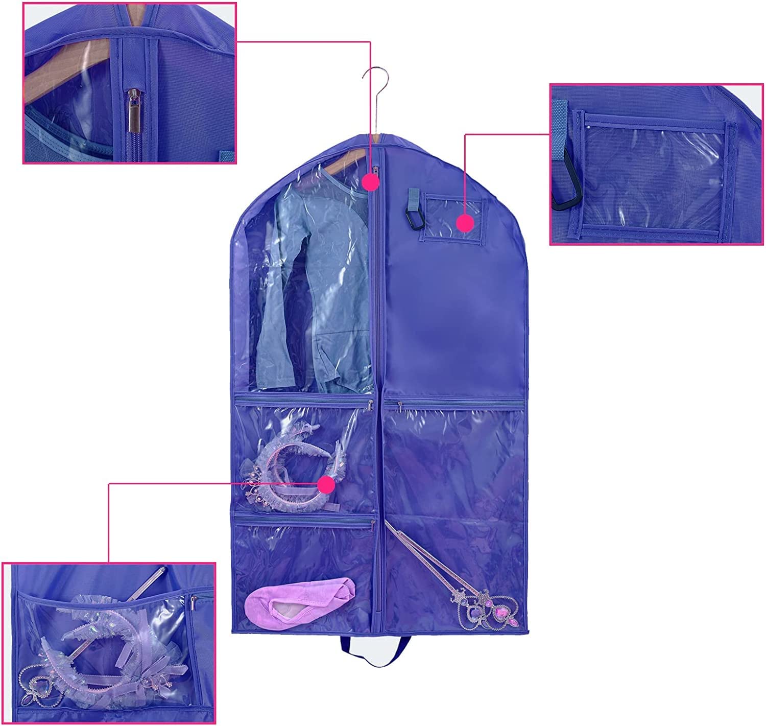 Snapklik.com : Waterproof Hanging Garment Bag,2 Pack 40 Inch Garment ...