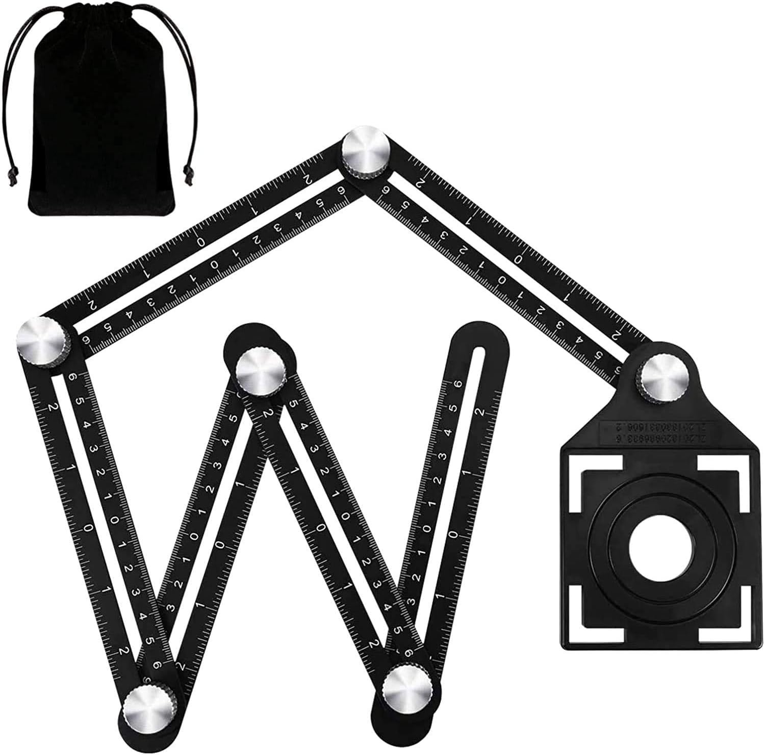 Aluminum alloy multi-function six-fold ruler，angle finder universal ...