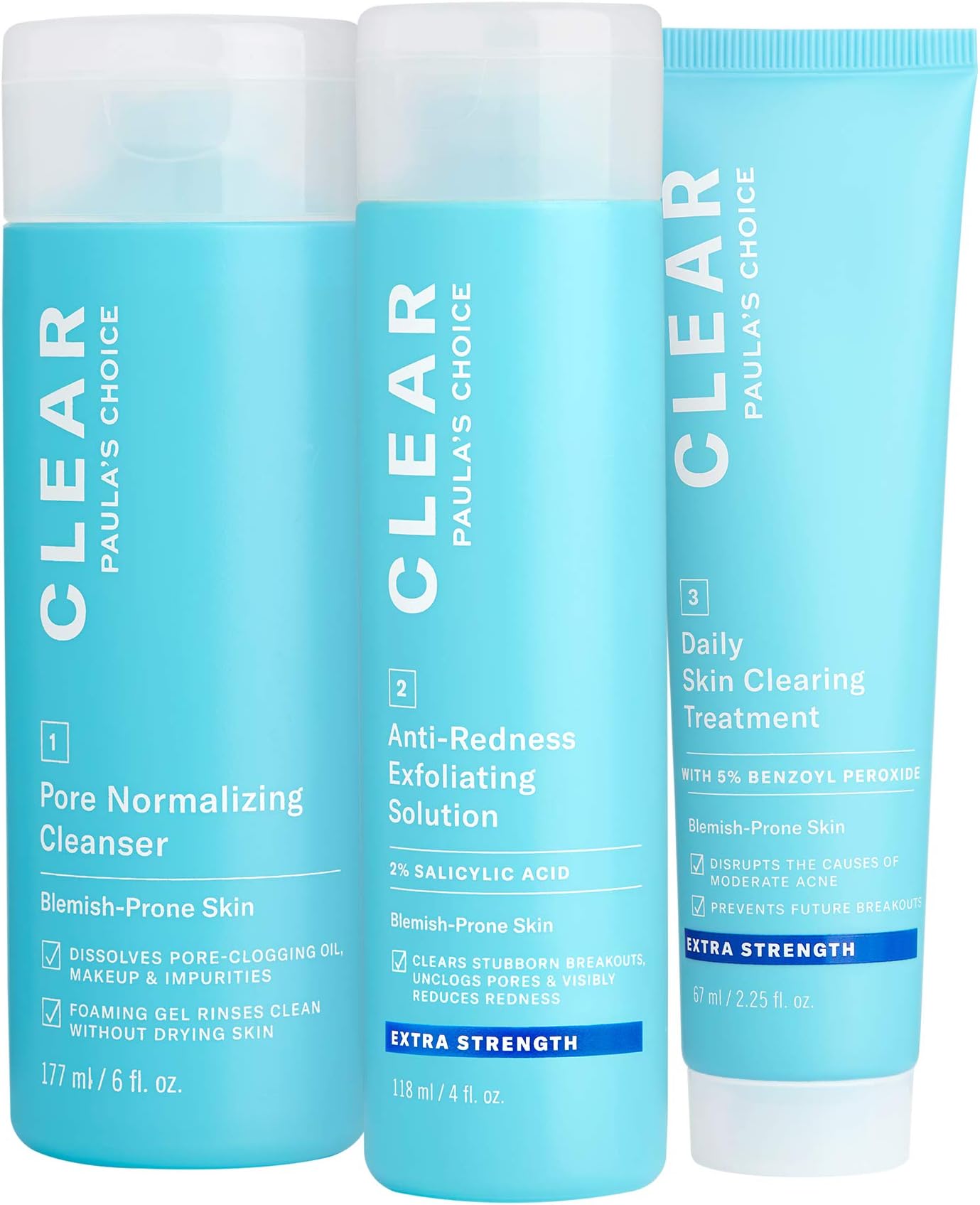 Amazon.com: Paula's Choice CLEAR Extra Strength Acne Kit, 2% Salicylic ...
