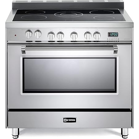 Amazon.com: Verona VEFSEE365SS 36" Electric Range with 4 cu. ft. European Convection Oven Black ...