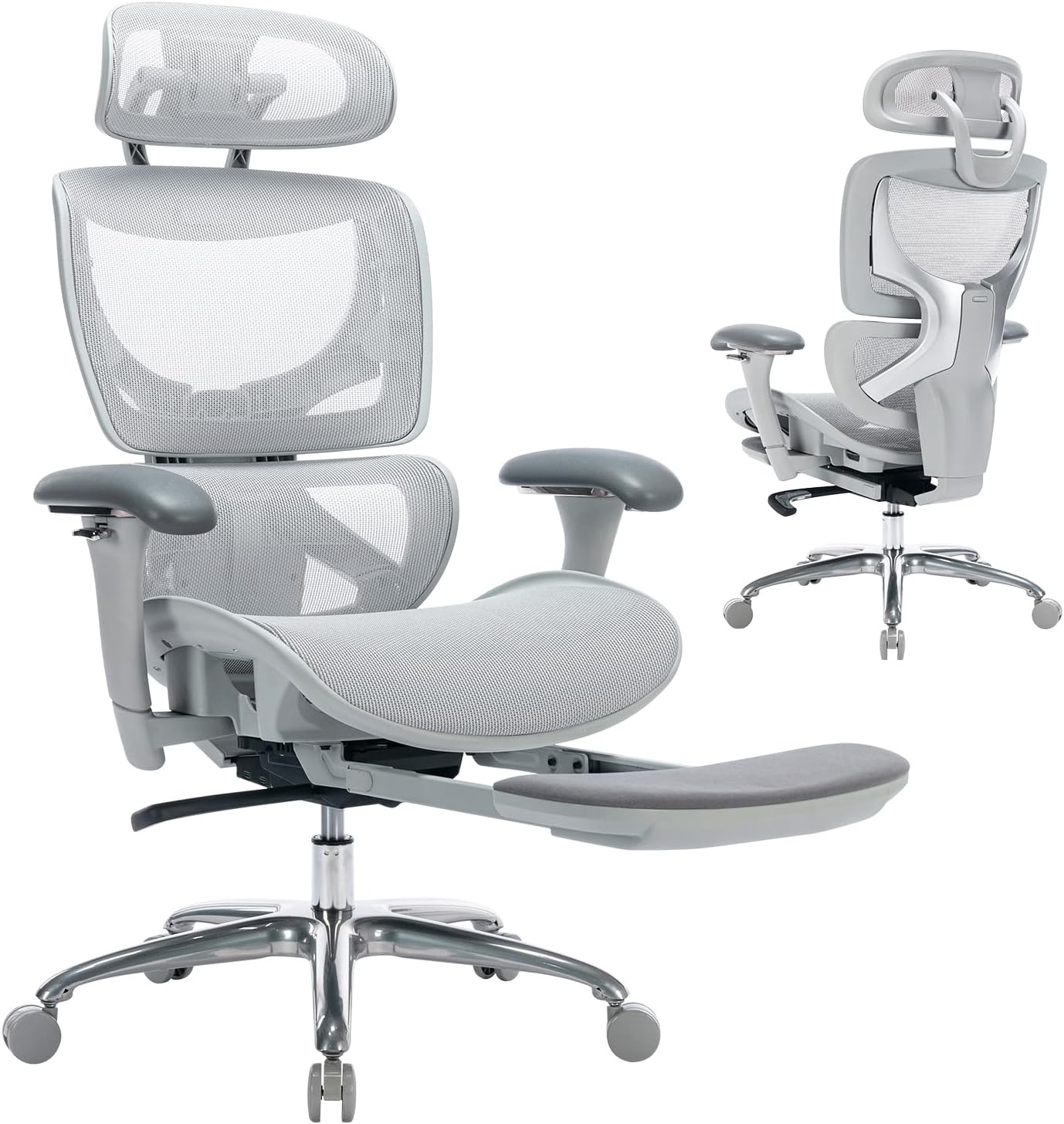 Ergonomic Mesh Office Chair with Footrest, High Back Computer Executive ...