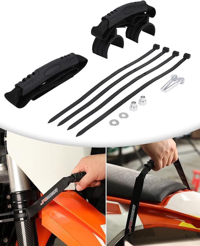 Amazon.com: JFG RACING Motorcycle Front & Rear Rescue Pull Belt ...