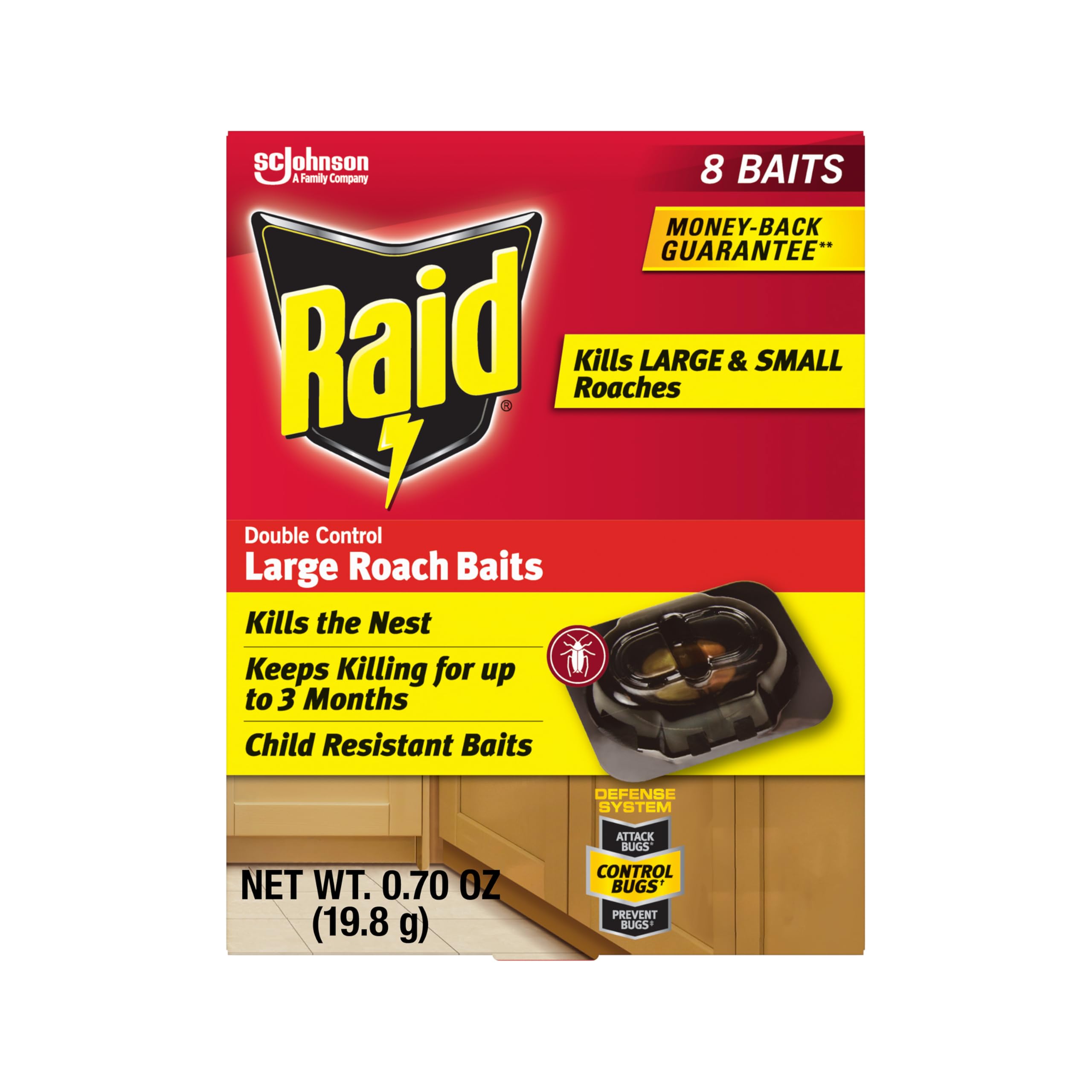 Amazon.com: Raid Double Control Large Roach Baits (8 Count (Pack of 1 ...