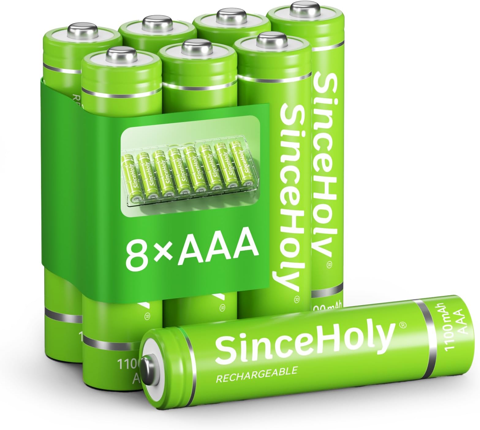 Amazon.com: SINCEHOLY 1100mAh Rechargeable AAA Batteries PRO, 1.2V NIMH ...