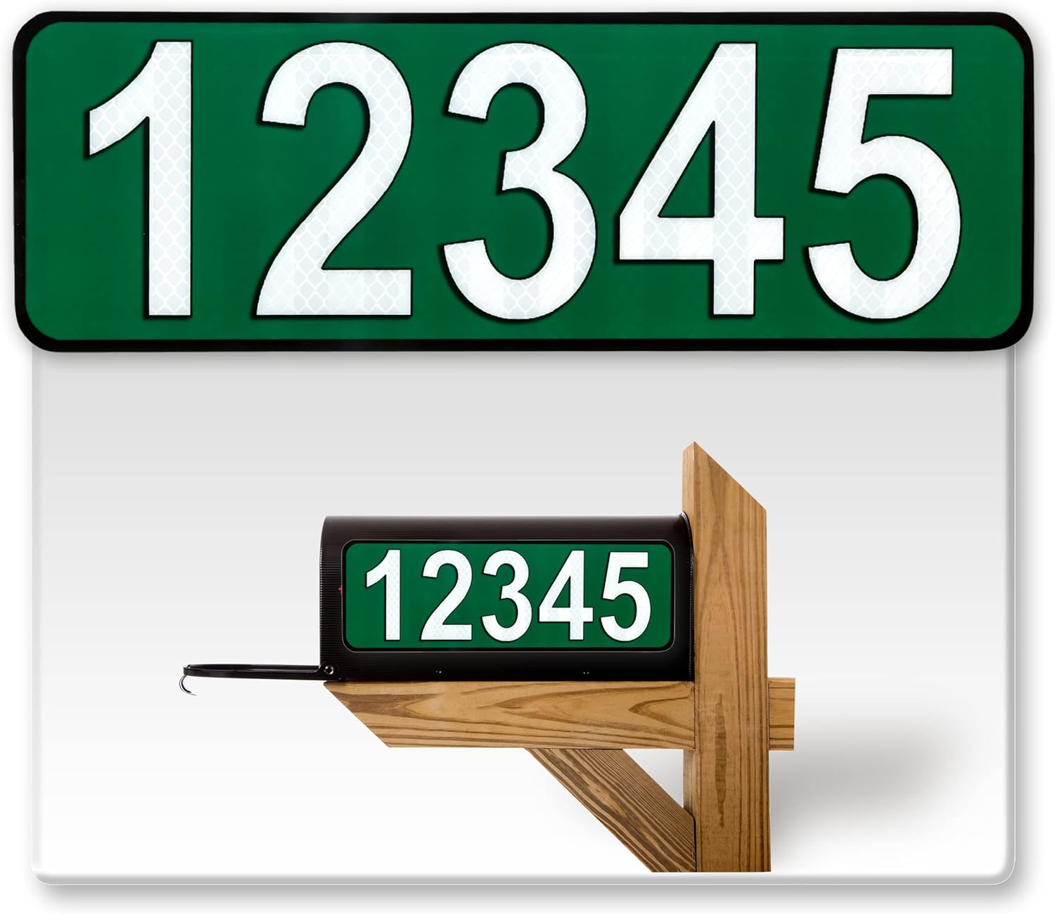 Amazon.com: Curb-N-Sign®, Super Reflective Horizontal Custom Address ...