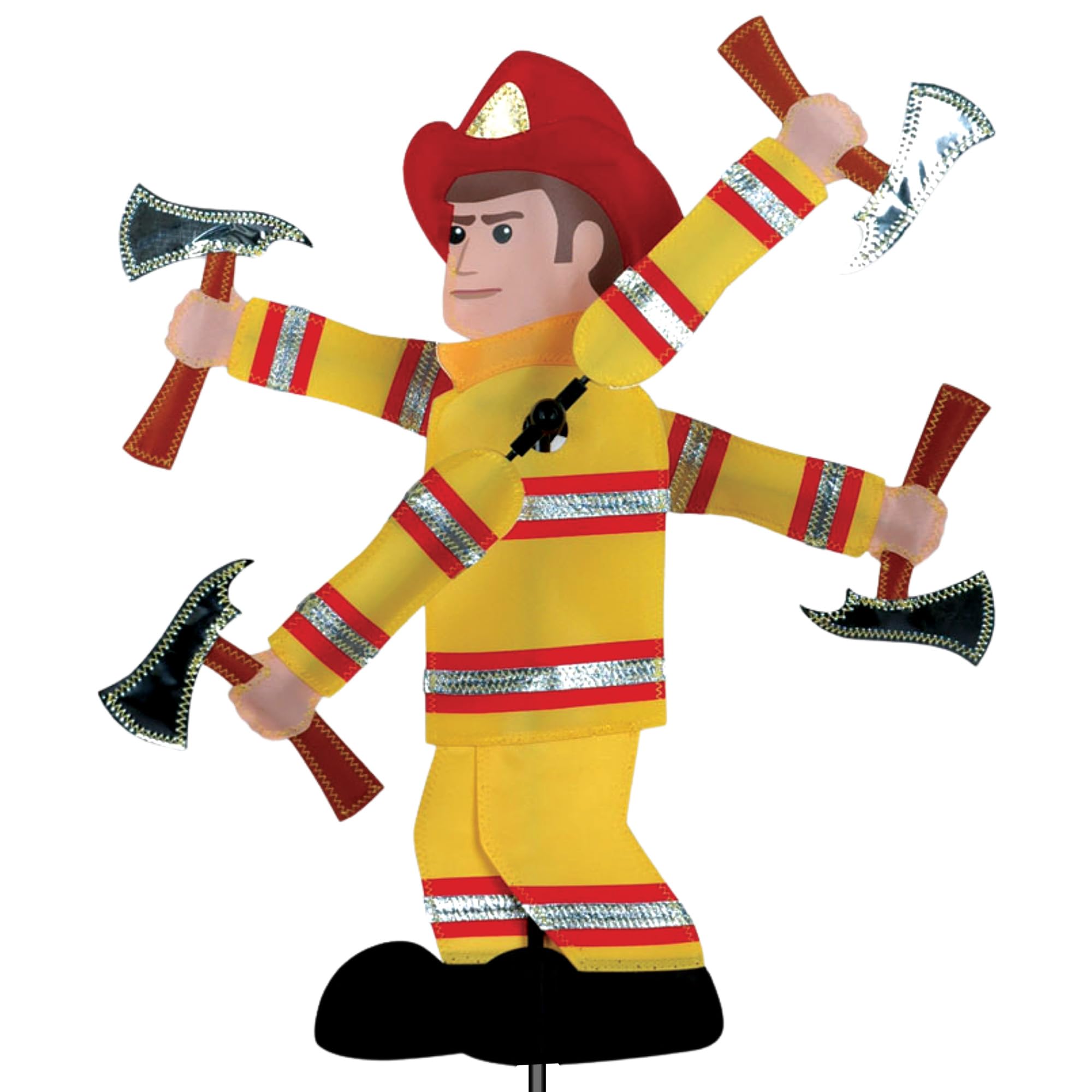 Amazon.com: Whirligig Spinner Fireman 20" – Heroic Firefighter-Themed ...