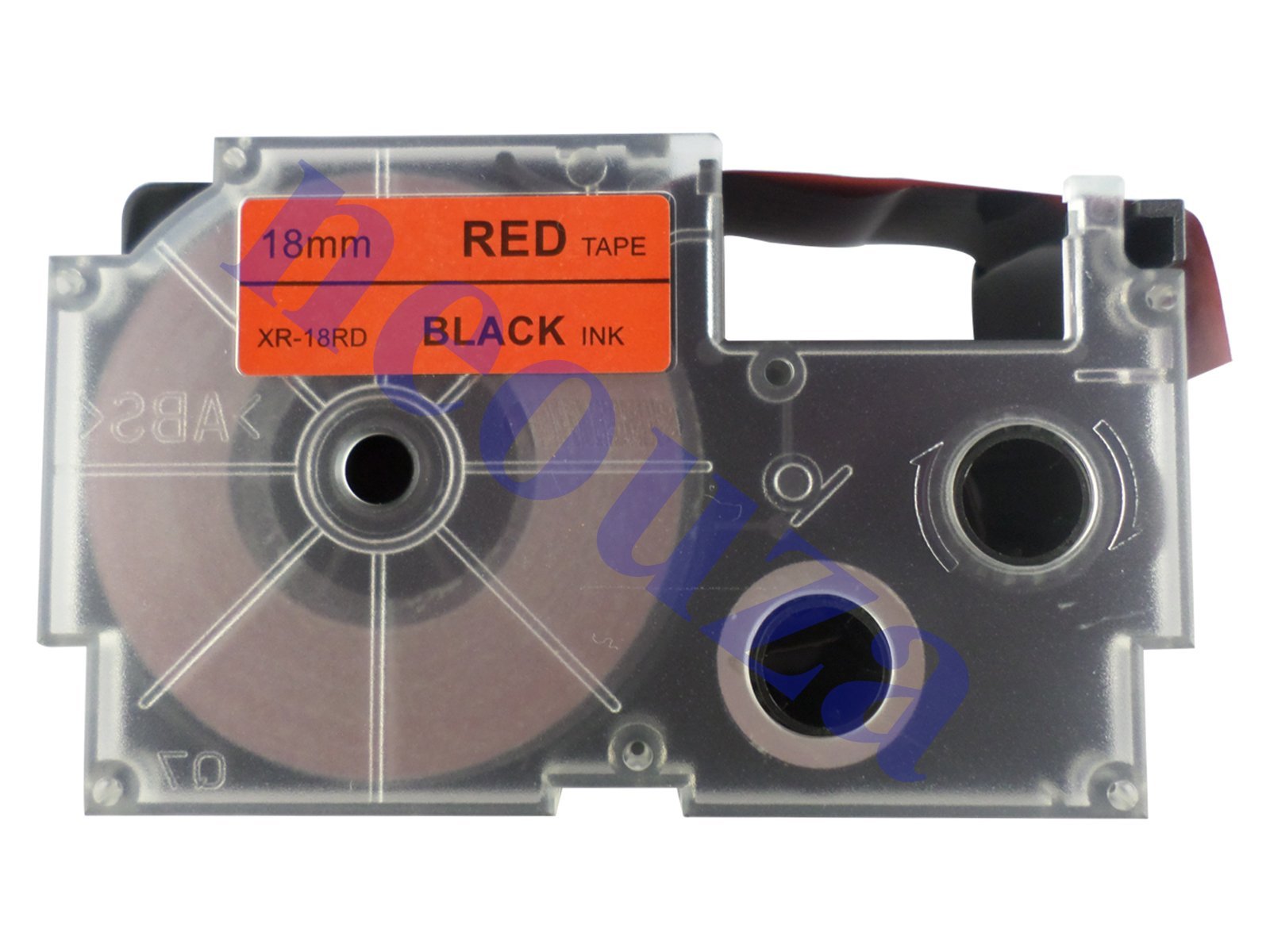 Casio XR-18RD1 Black on Red Label Tape – Black on Red Label Tape (8 M ...