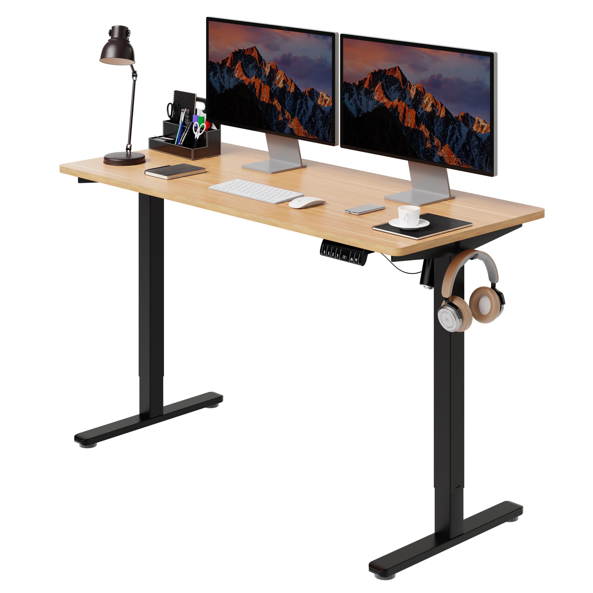 Snapklik.com : Shintenchi Electric Height Adjustable Standing Desk, 55 ...