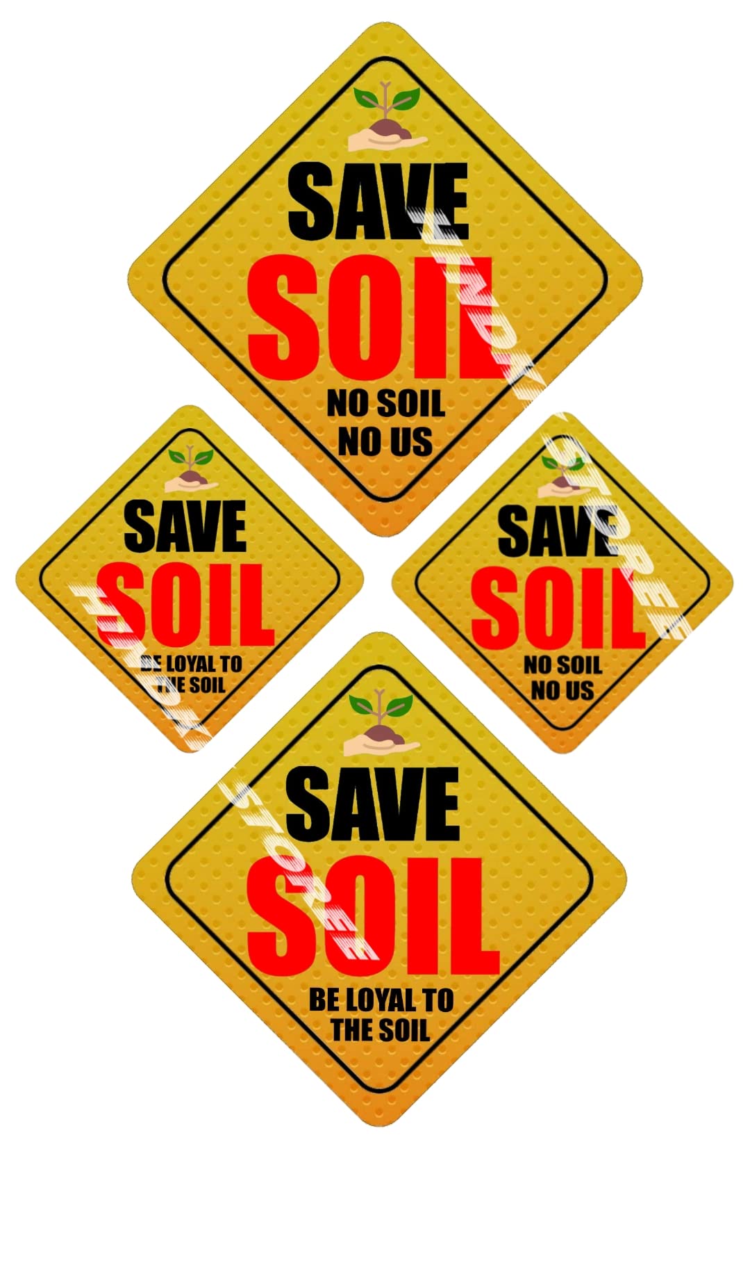 Buy Save Soil Stickers Vinyl Pack of 4 (4 & 5 inch) | Save Soil Save ...