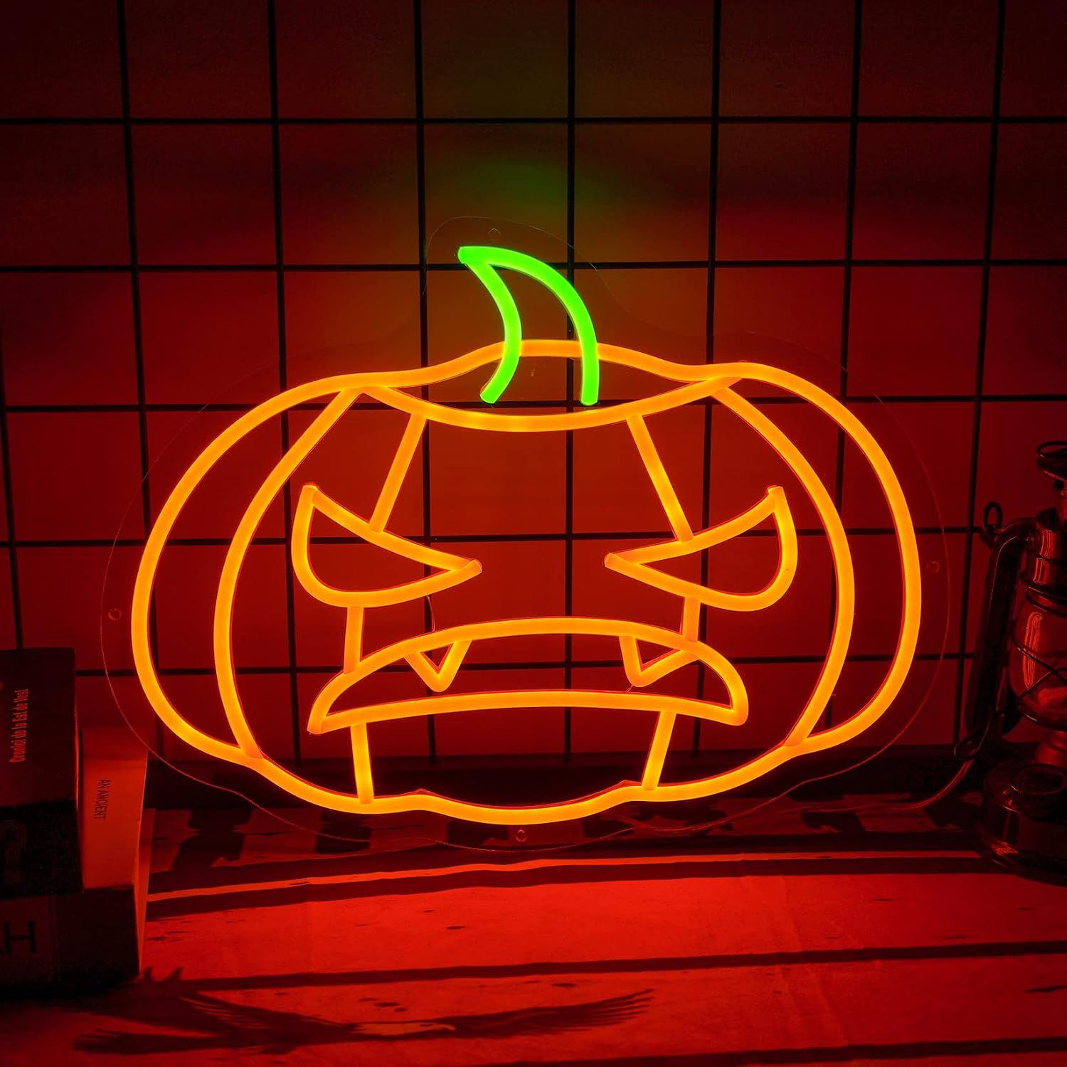 Amazon.com : BIOIWGY Neon Sign Pumpkin Halloween Decorations Neon Sign ...
