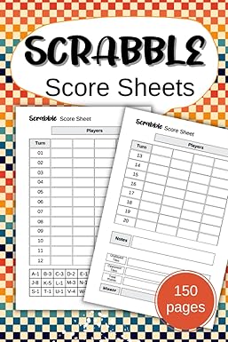 Scrabble Score Sheets: Score Keeping for Scrabble Game, 150 pages ...