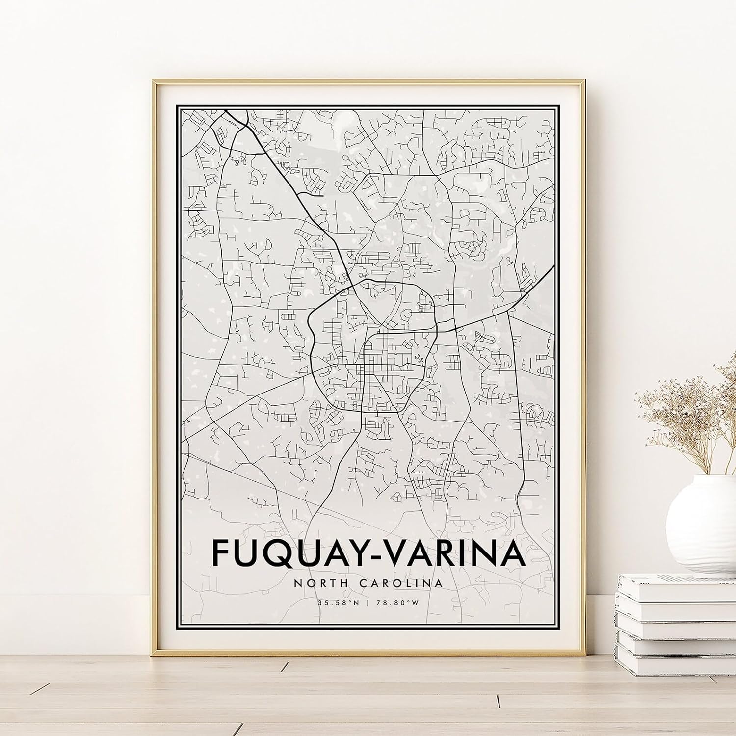 Amazon.com - Jibnax Fuquay-Varina Map Print - personalized city map ...