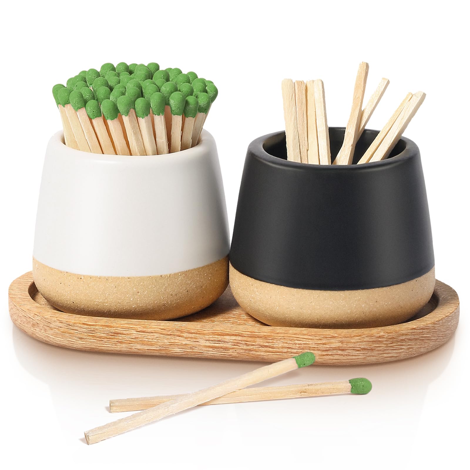 Amazon.com: FreeJac Set of 2 Ceramic Match Holder with Striker for Cute ...