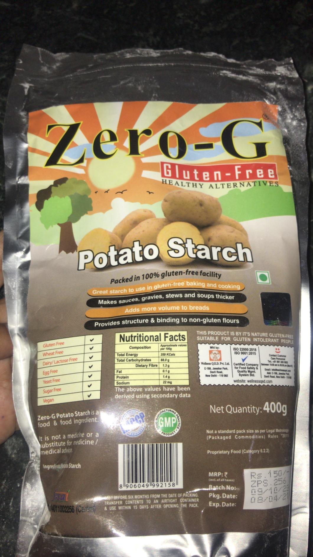 ZERO - G Gluten Free Potato Starch Powder Pack Of 500gm : Amazon.in ...