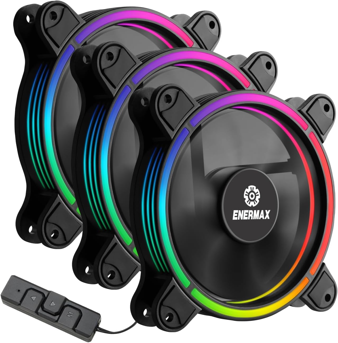 Amazon.com: Enermax 120 x 120 T.B RGB AD 3 Fan Pack Illuminated ...