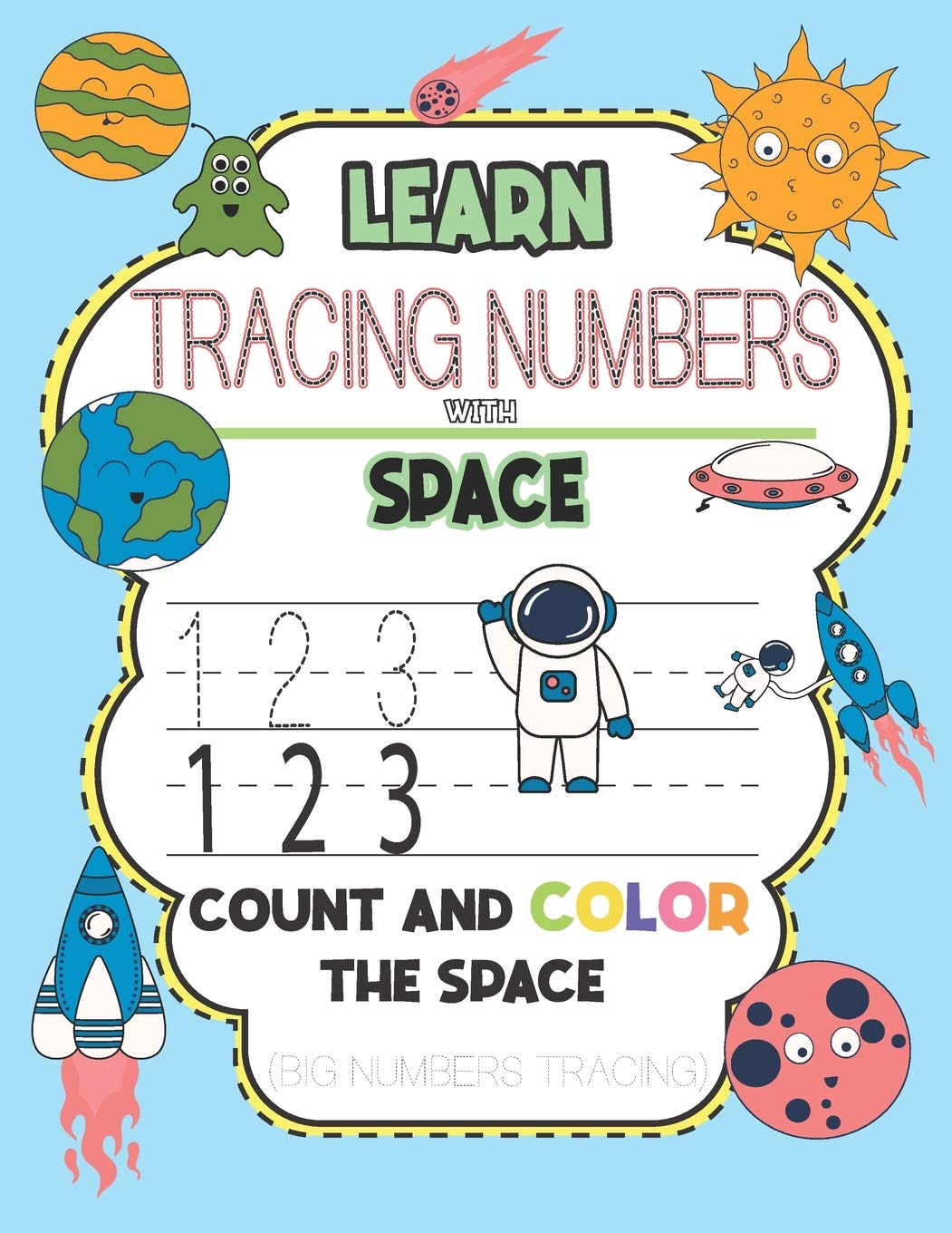 Buy LEARN & TRACING NUMBERS WITH SPACE COUNT AND COLOR THE SPACE (BIG ...