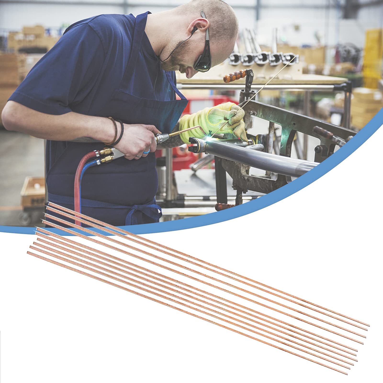 Buy YHWD 10pcs Low Temperature Flat Soldering Rods, Copper Phosphorus ...