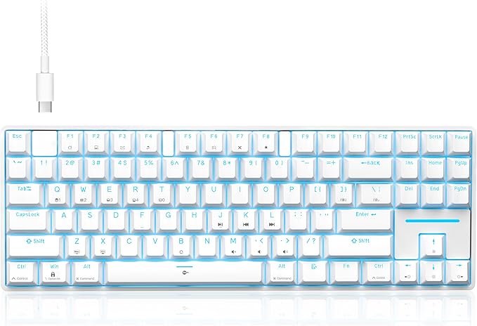 Amazon.com: TMKB T87SE TKL Mechanical Gaming Keyboard, Tactile Brown ...