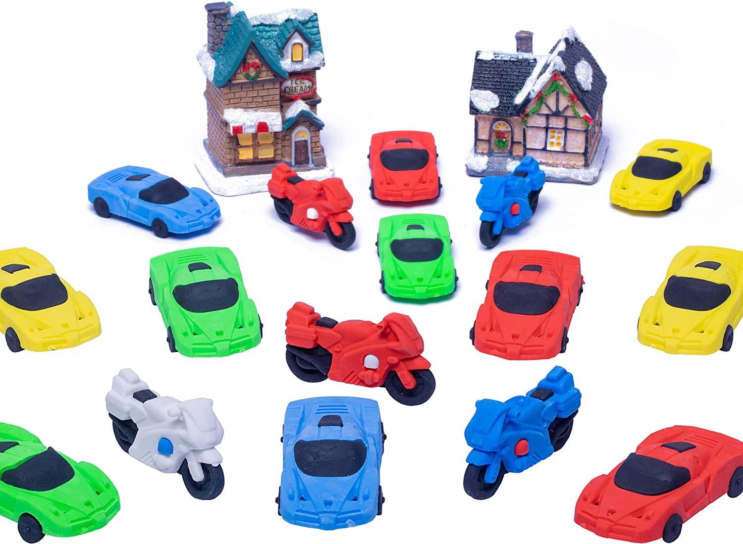 Amazon.com: RONDURE Cute Erasers for Kids Bulk 14 PCS Fun Erasers Car ...