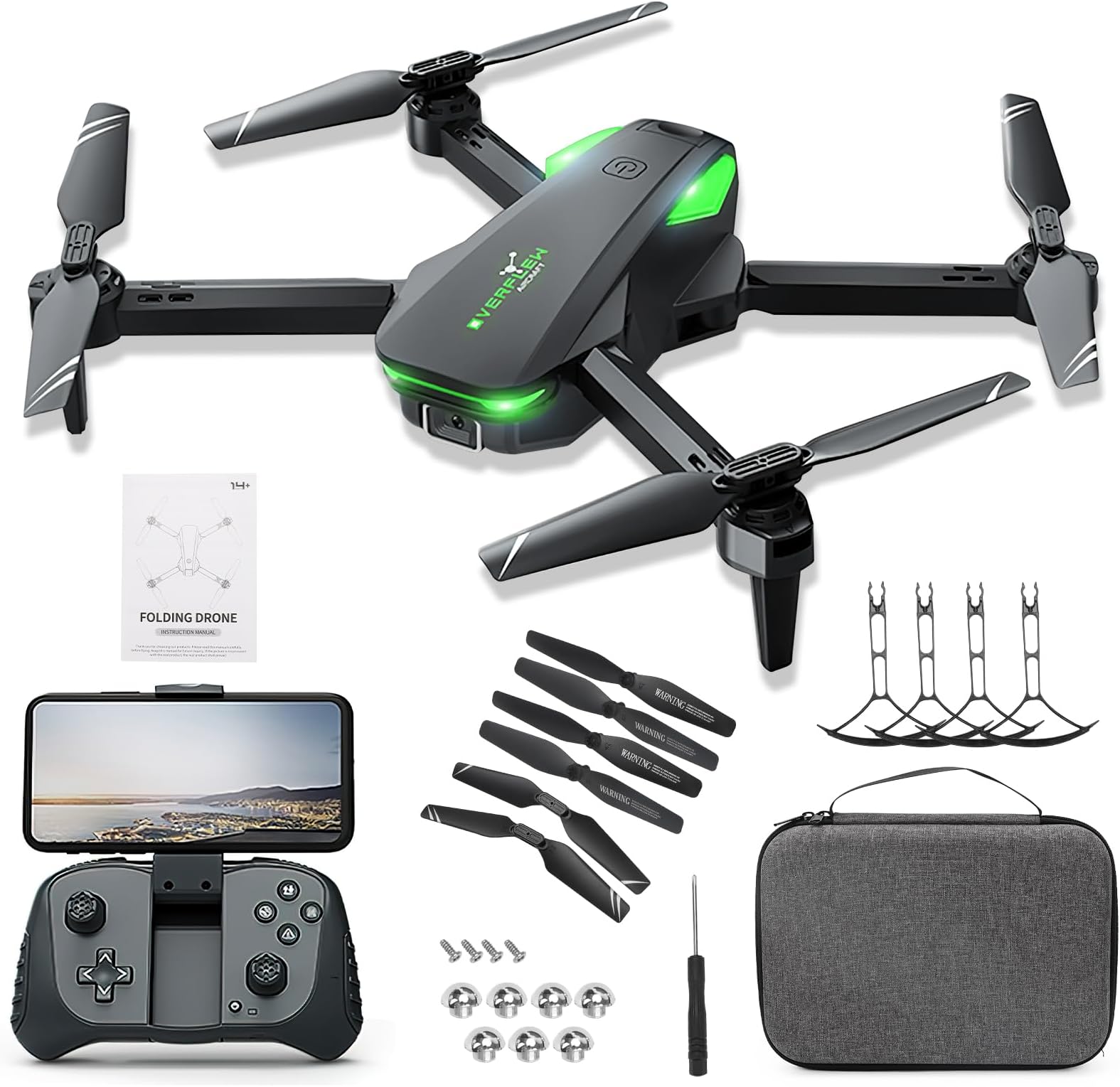 AXIDUN S20 Mini Drones con Cámara 4K, Drone plegable, Evitación ...