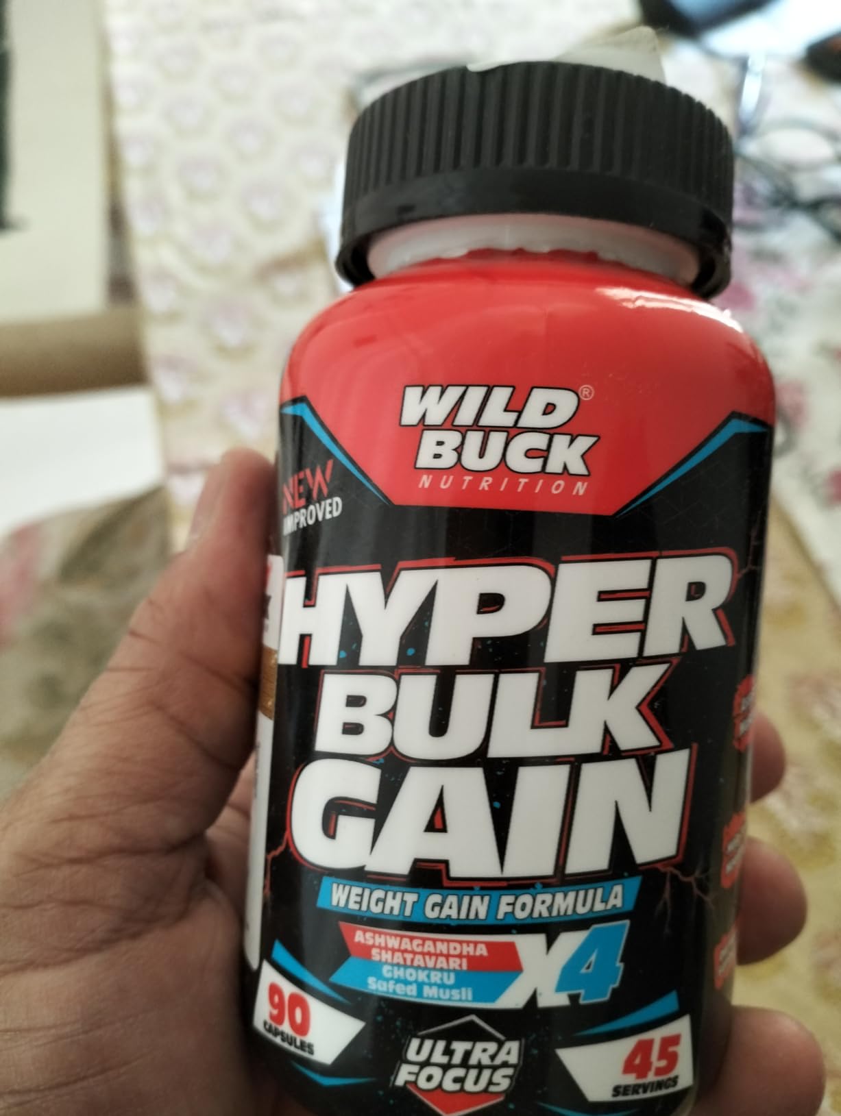 Wild Buck Hyper Bulk Gain Mass & Weight Gainer Capsule for Fast Weight ...