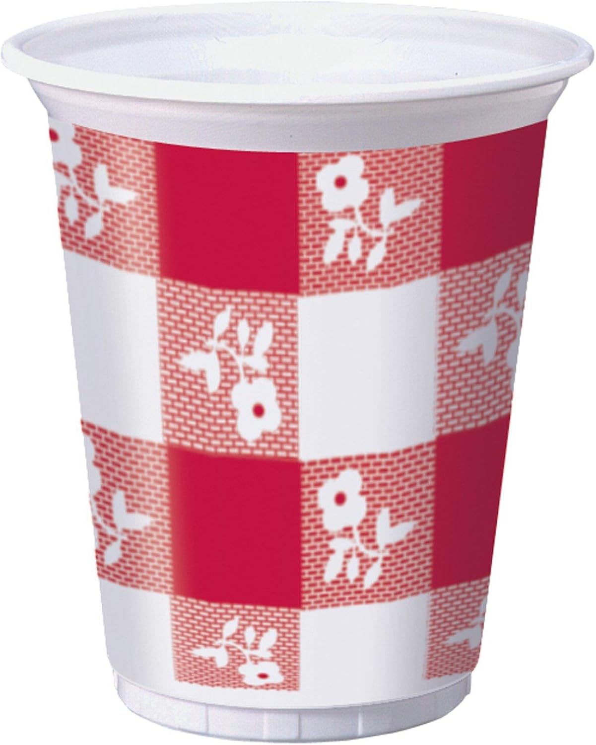 Amazon.com: 25-Count 16-Ounce Plastic Cups, Red Gingham : Toys & Games