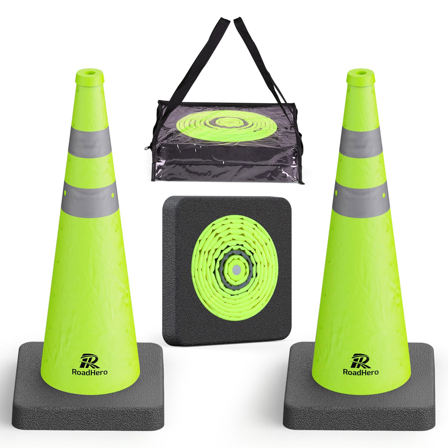Snapklik.com : RoadHero 28 Inch Collapsible Traffic Safety Cones