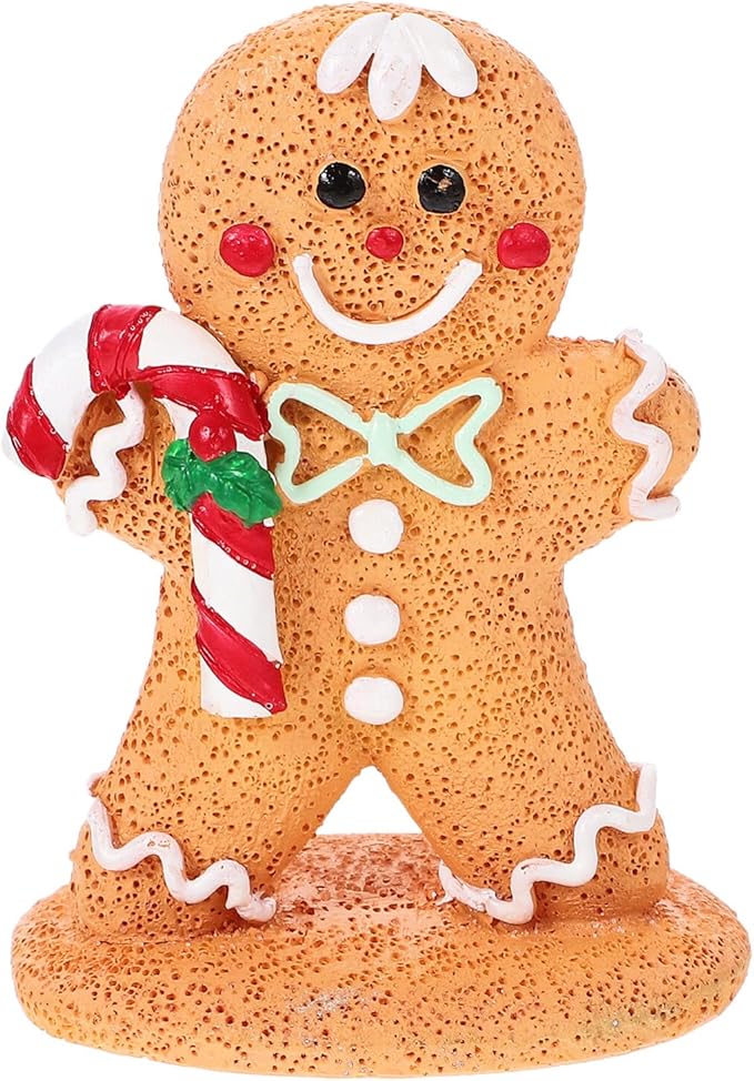 Amazon.com: ABOOFAN Christmas Tabletop Decorations Resin Gingerbread ...