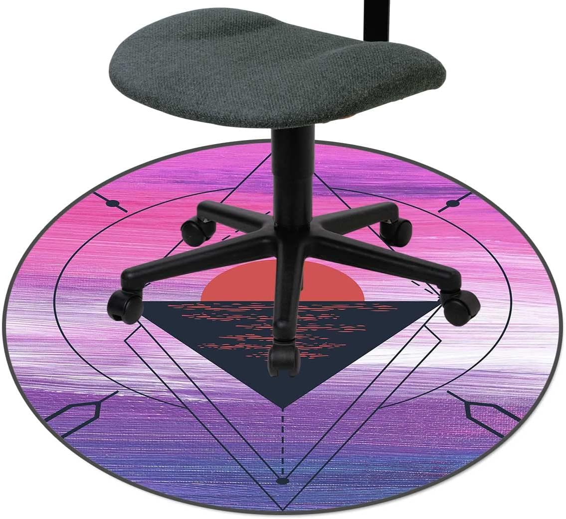 Amazon.com : Pink Office Chair Mat for Hardwood Floor Sunrise Sunset ...