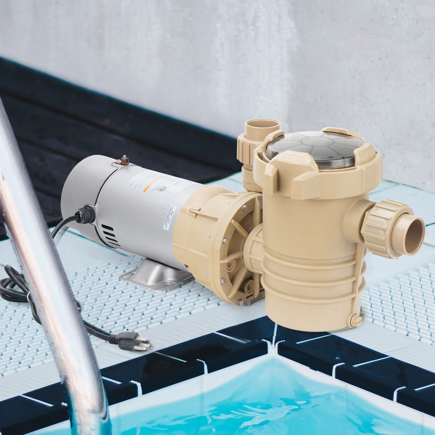 1.5 HP In/Above Ground Dual Speed Pool Pump, 115V, 5196GPH, High Flow ...