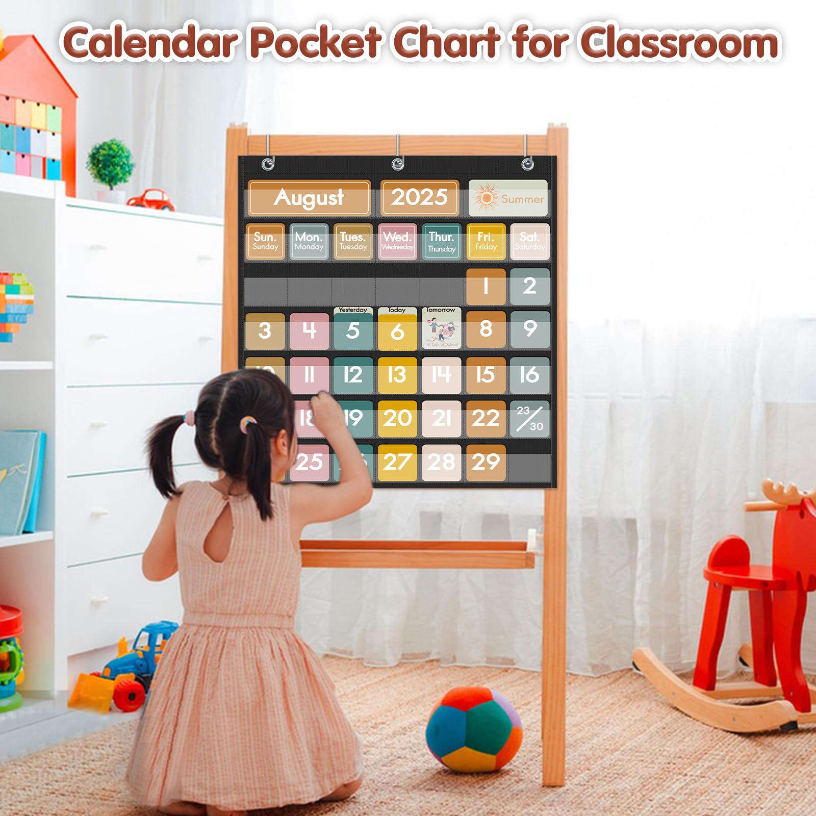 Snapklik.com : Jercecy Classroom Calendar Pocket Chart For Kids ...