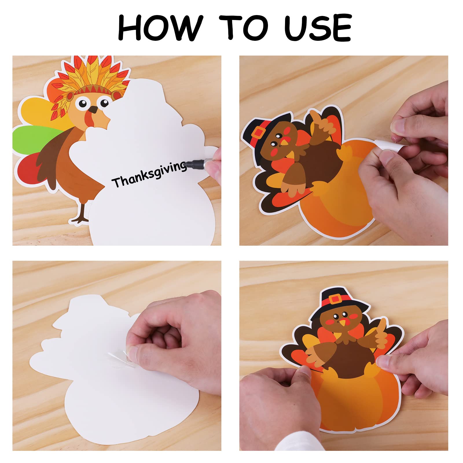 Snapklik.com : 51 Pieces Thanksgiving Cutouts Pumpkin Turkey Leaves ...