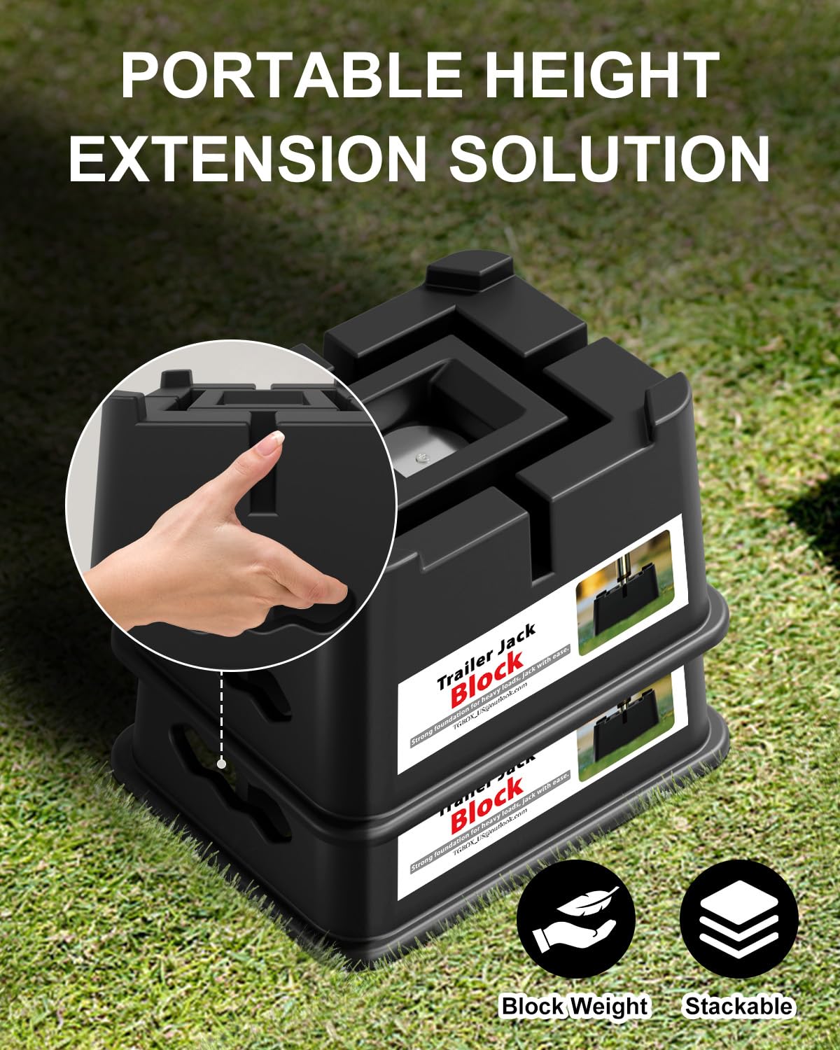 Snapklik.com : Trailer Jack Block, Premium Camper Jack Block Supports ...