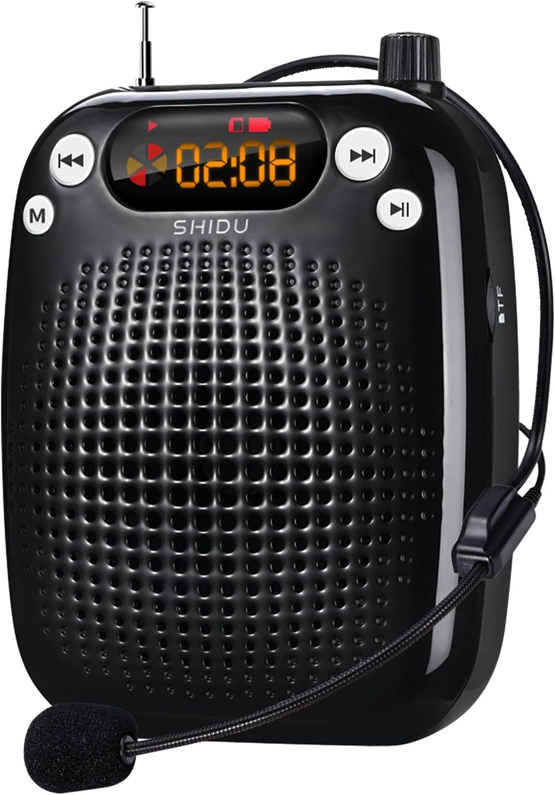 Shidu S617 Mini Voice Amplifier with Wired Headset,16W Speaker, Mute ...