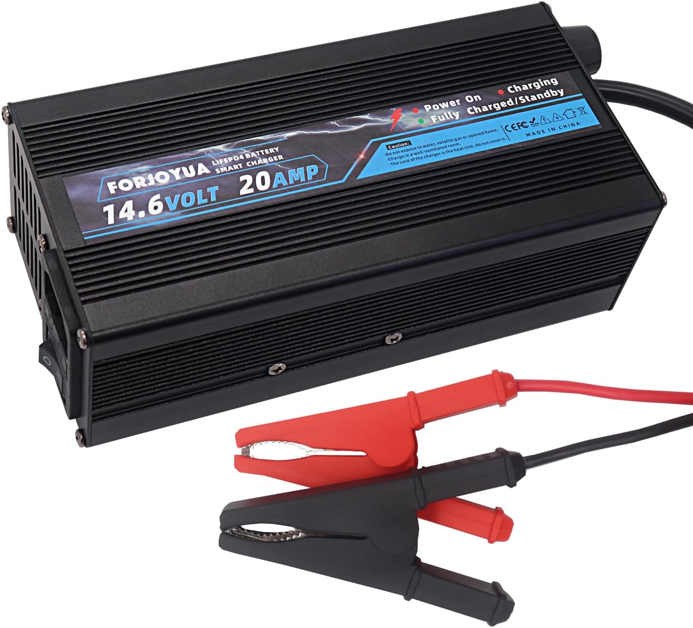 Amazon.com: FORJOYUA 14.6V 20A LiFePO4 Battery Charger for 4S 12V ...