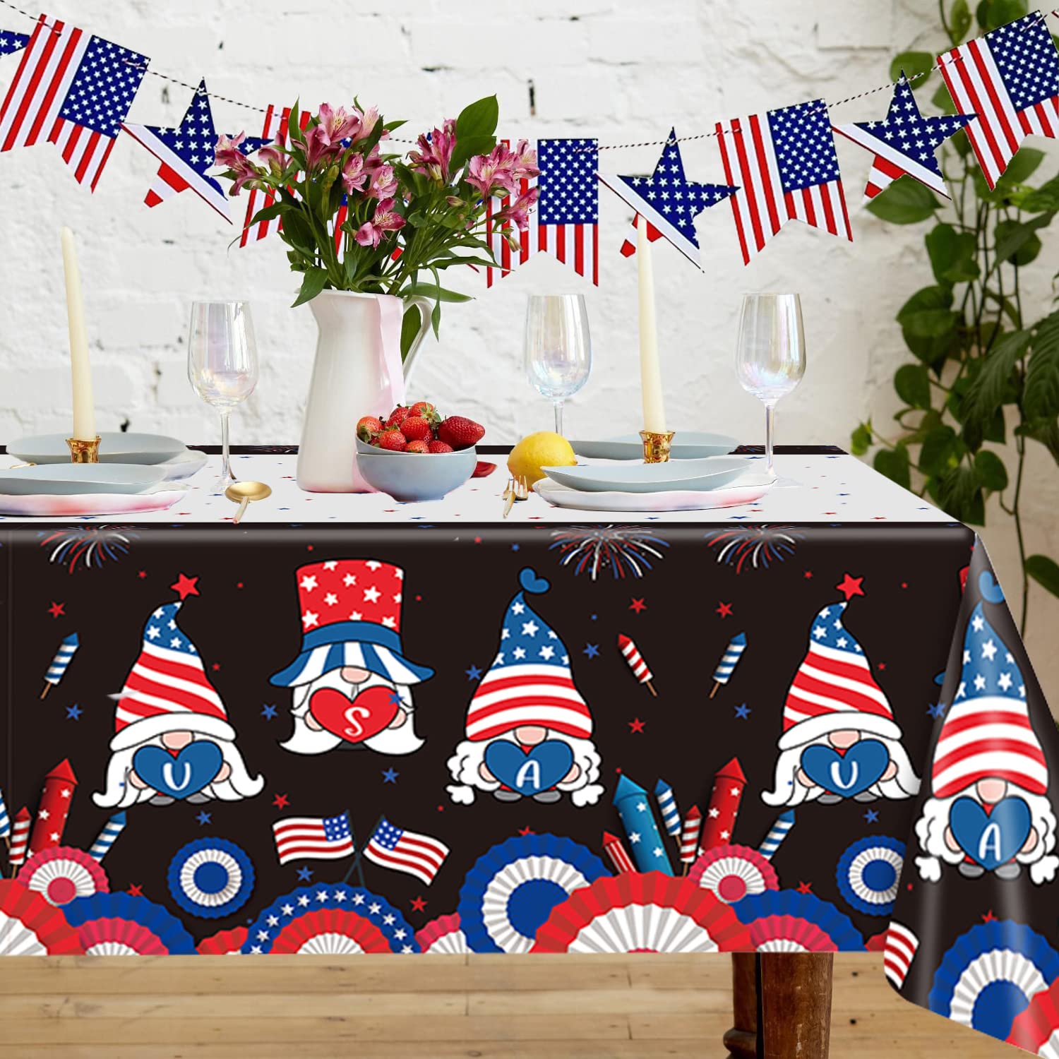 Snapklik.com : 4th Of July Tablecloths 2 Pack Patriotic Table Cloth ...