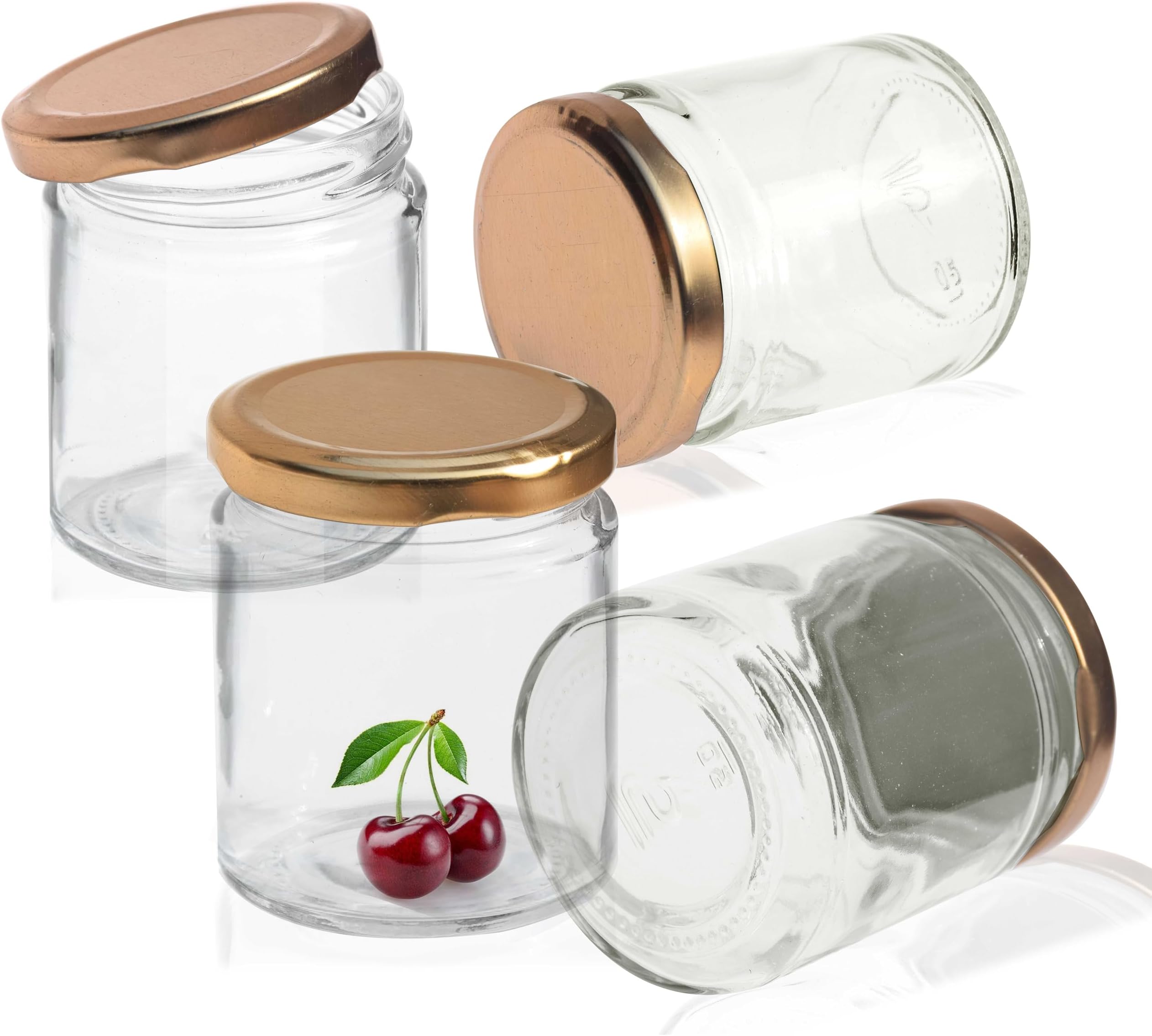 Buy Pure Source India Round Mini Glass Jar Containers, Food Grade and ...