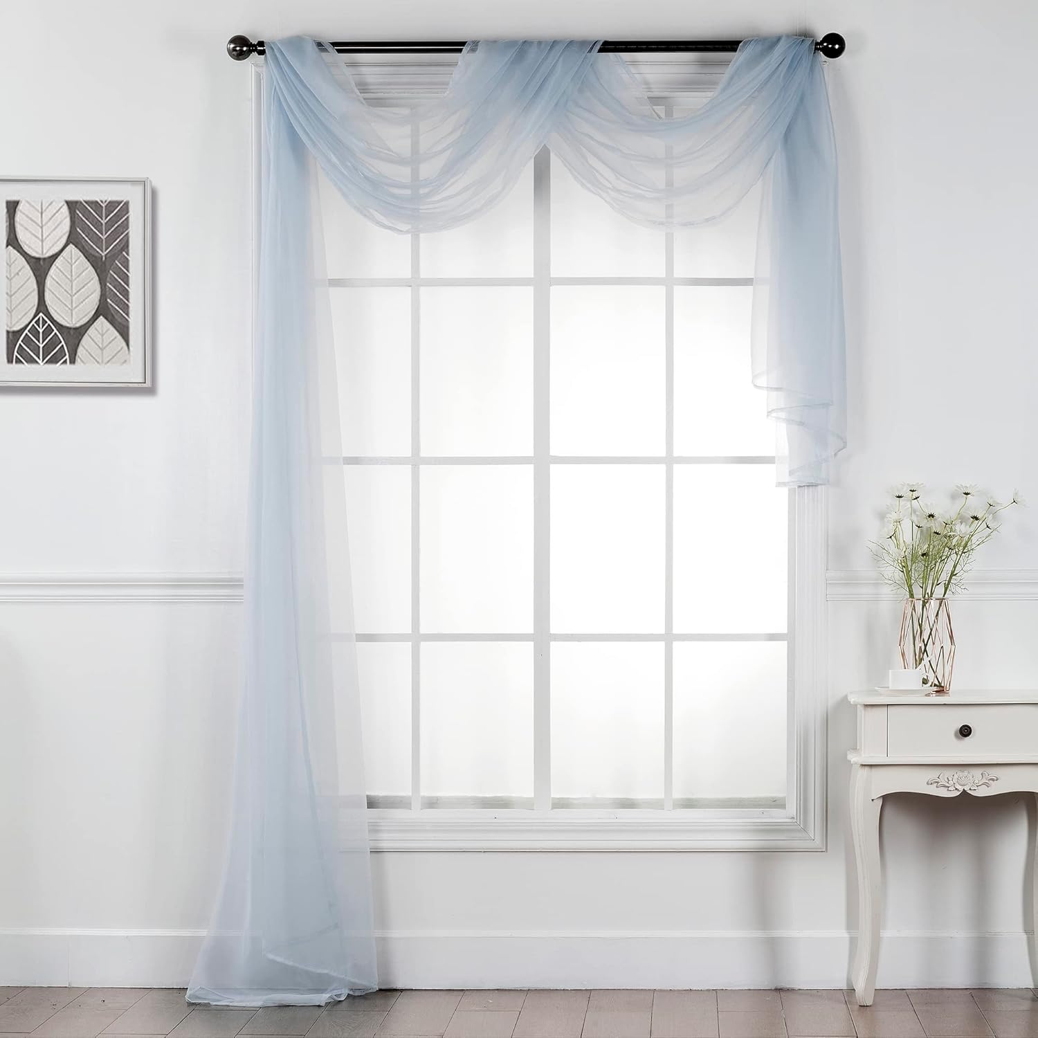 Amazon.com: Interior Trends Multipurpose Fully Hemmed Sheer Voile ...