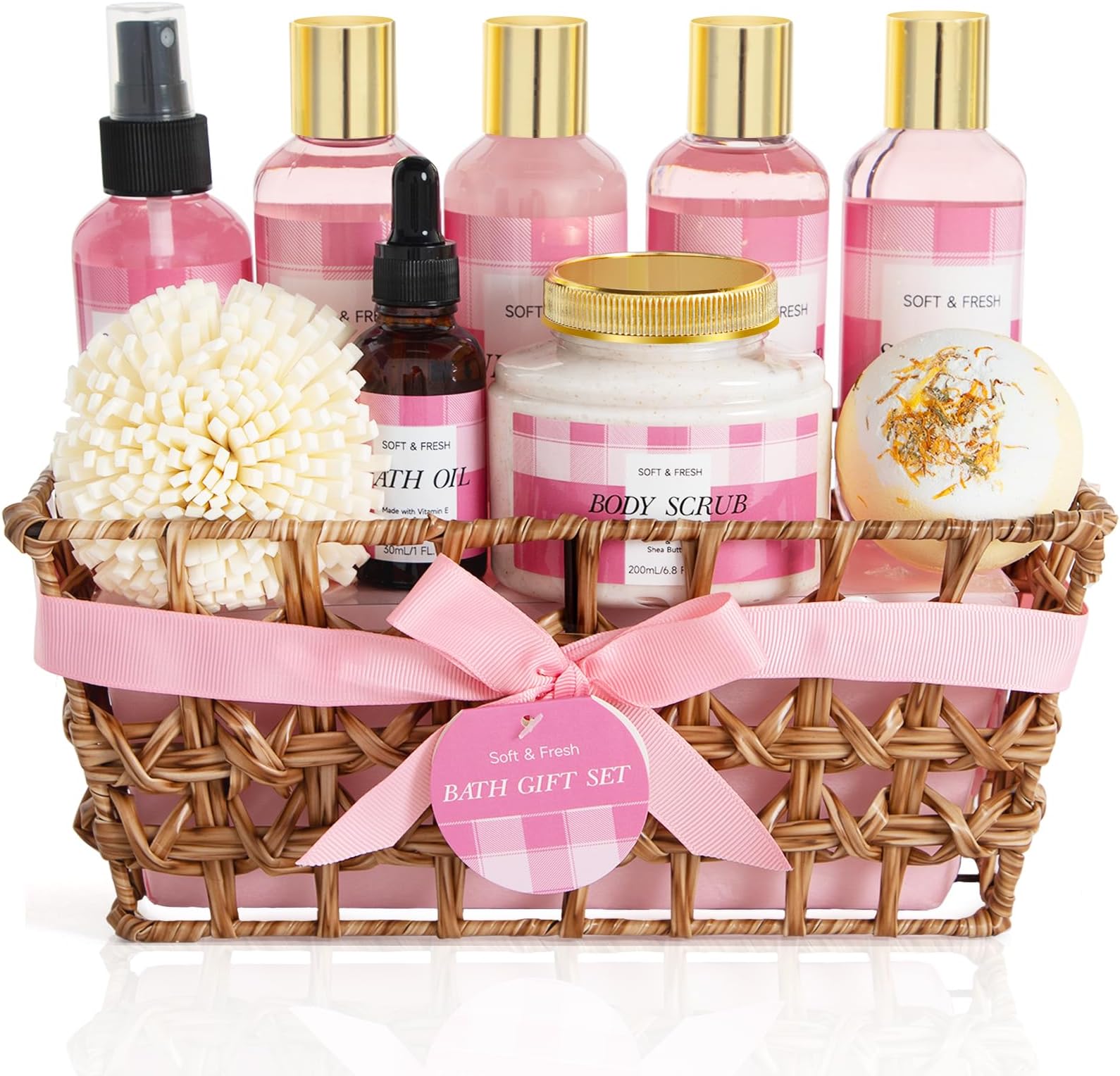 Amazon.com : Luxury Bath & Body Set For Women and Men,9 PCS Home Spa ...
