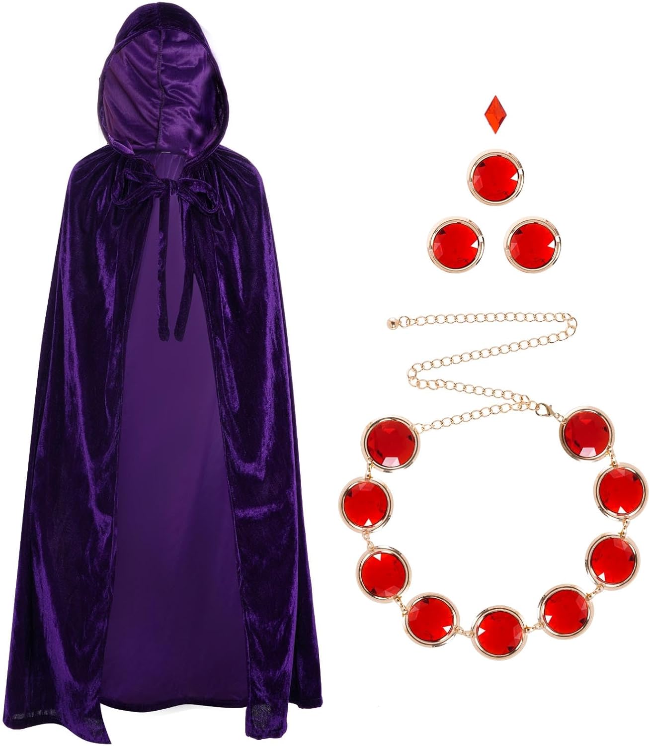 Amazon.com: Dxhycc Halloween Cosplay Costume Set Velvet Hooded Cloak ...
