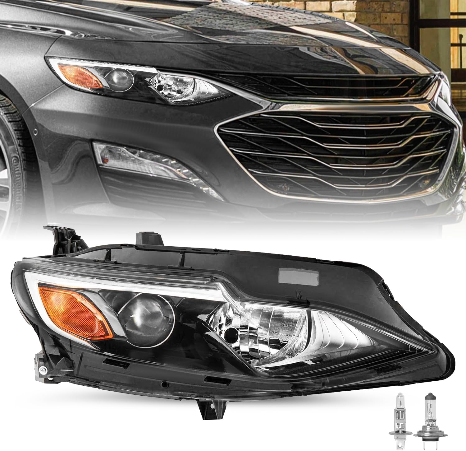 Amazon.com: VIPMOTOZ OE-Style Right Halogen Projector Headlight For ...