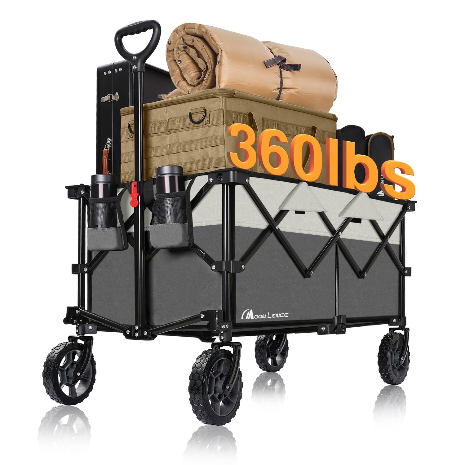 Amazon.com: Moon Lence Collapsible Folding Wagon Cart Heavy Duty ...