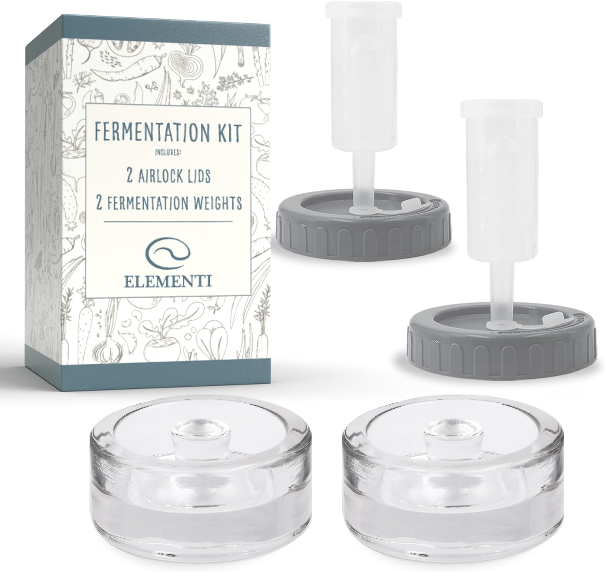 Amazon.com: 2 PCS Glass Fermentation Weights, Fermenting Lids for Wide ...