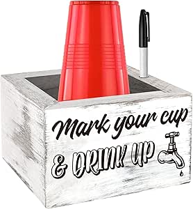 Amazon.com: Water Tap Style Solo Cup Holder with Marker Slot Mark Your ...