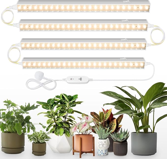 Barrina T5 Grow Lights for Indoor Plants, Full Spectrum Sunlight, 1FT ...