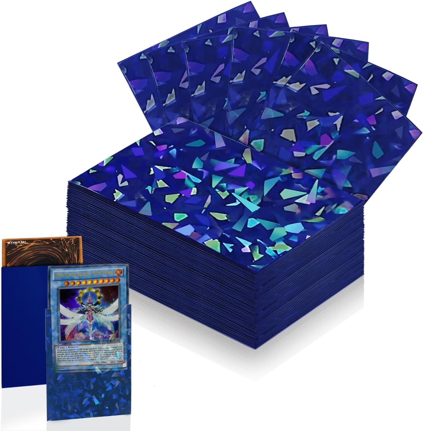 Amazon.com: 100 Count Blue Card Sleeves for Trading Cards, Perfect Fit ...