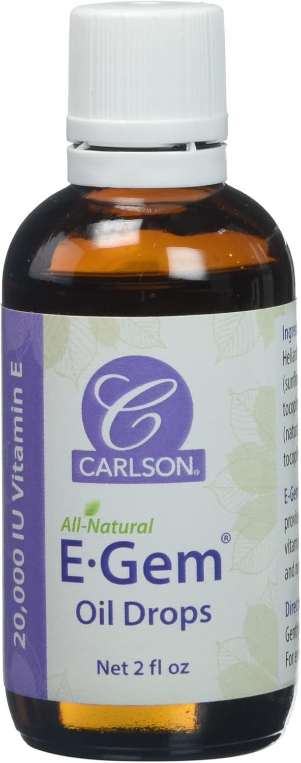 Amazon.com: Carlson Laboratories E-Gem Oil Drops 2 Bottle, 0.3 Pound ...