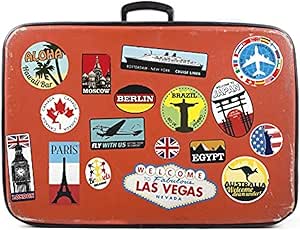 Amazon.com: Wall4Stickers® Luggage Stickers Suitcase 17x Patches ...