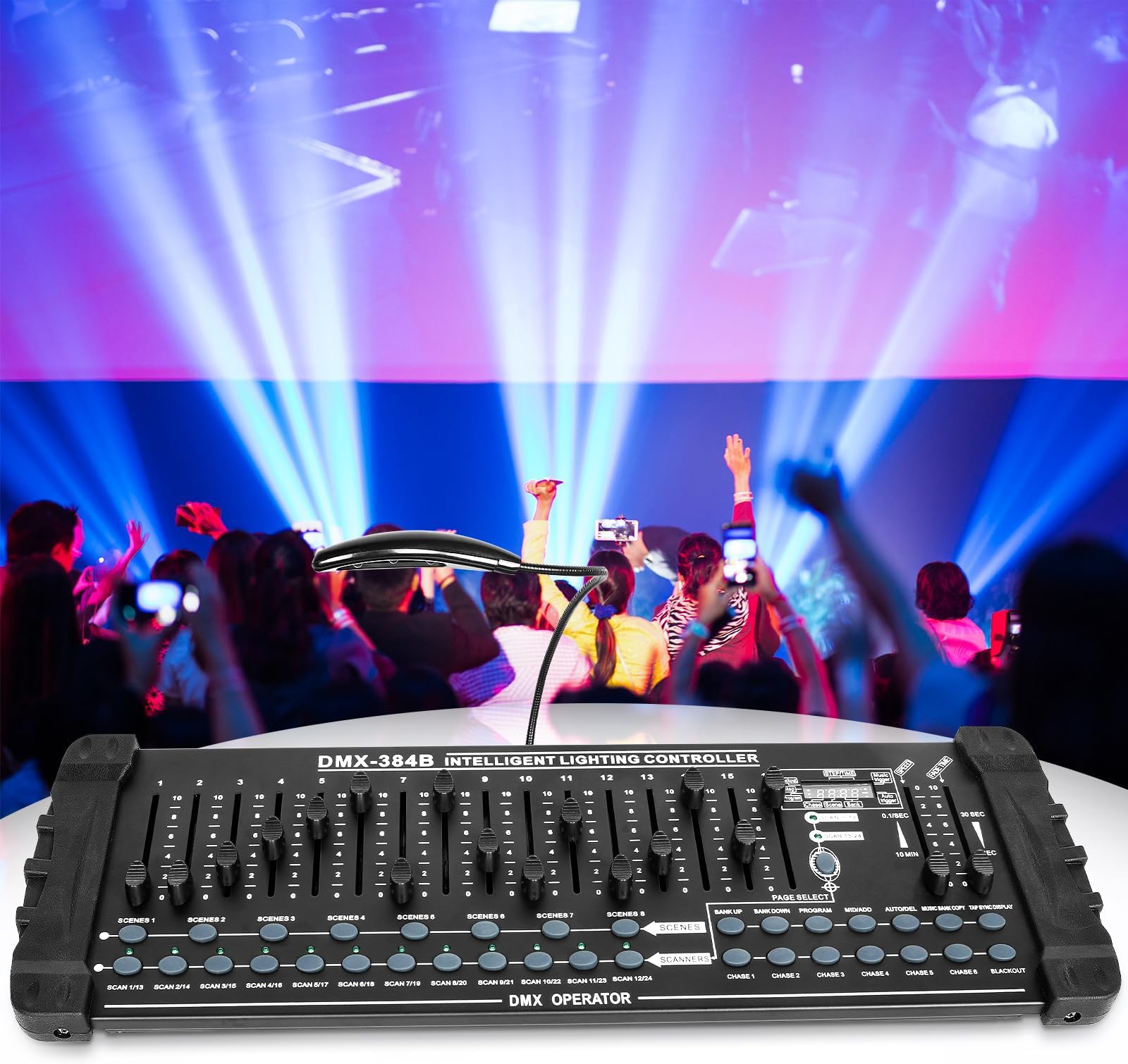 Amazon.com: HOLDLAMP DMX Controller 384 Channels Fog DMX-512 DJ ...