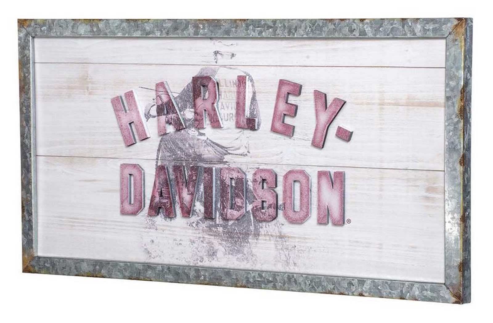 Amazon.com: Harley-Davidson Rider Solid Wooden Rectangle Pub Sign w ...